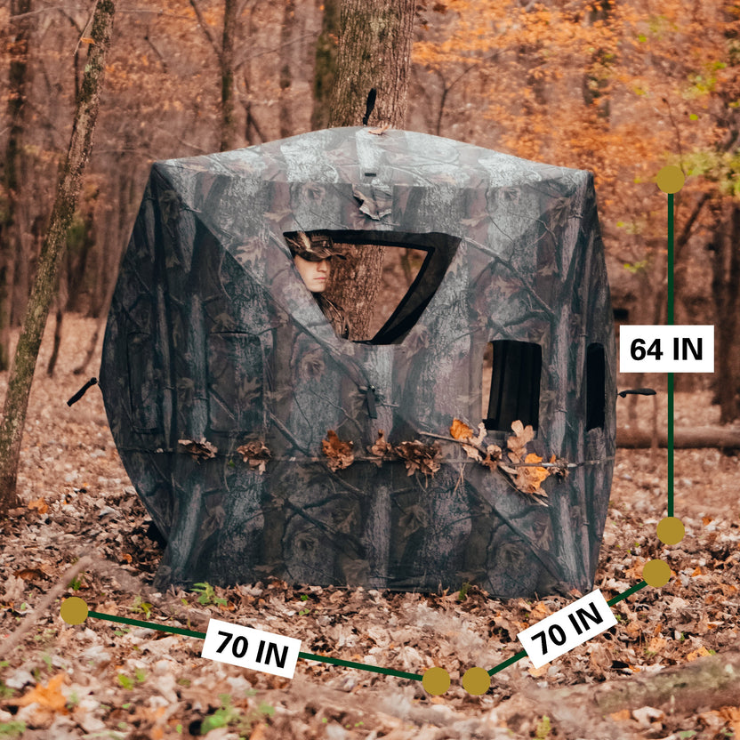 Rukket Sports Hunting Blind 360° View Pop-Up Hub Style – Big Horn Golfer
