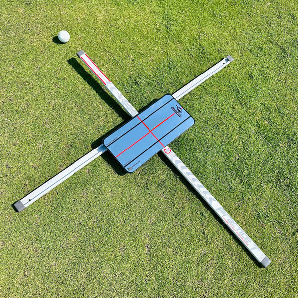 EyeLine Golf Practice-T Alignment & Ball Position Guide (White) – Big ...