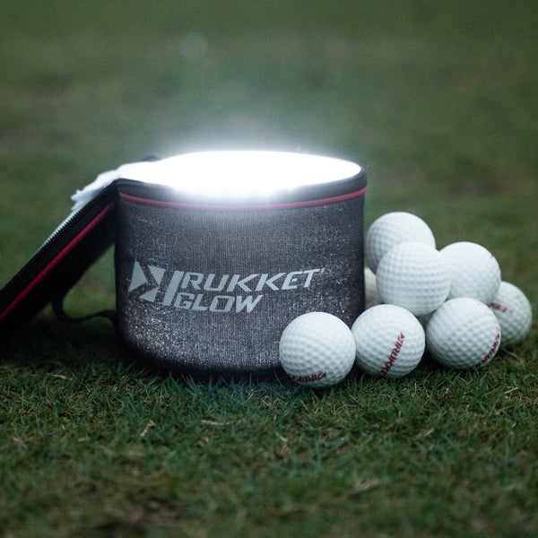 Rukket Glow Golf Set with 12 Glow-in-the-Dark Tru-Spin Foam Golf Balls ...