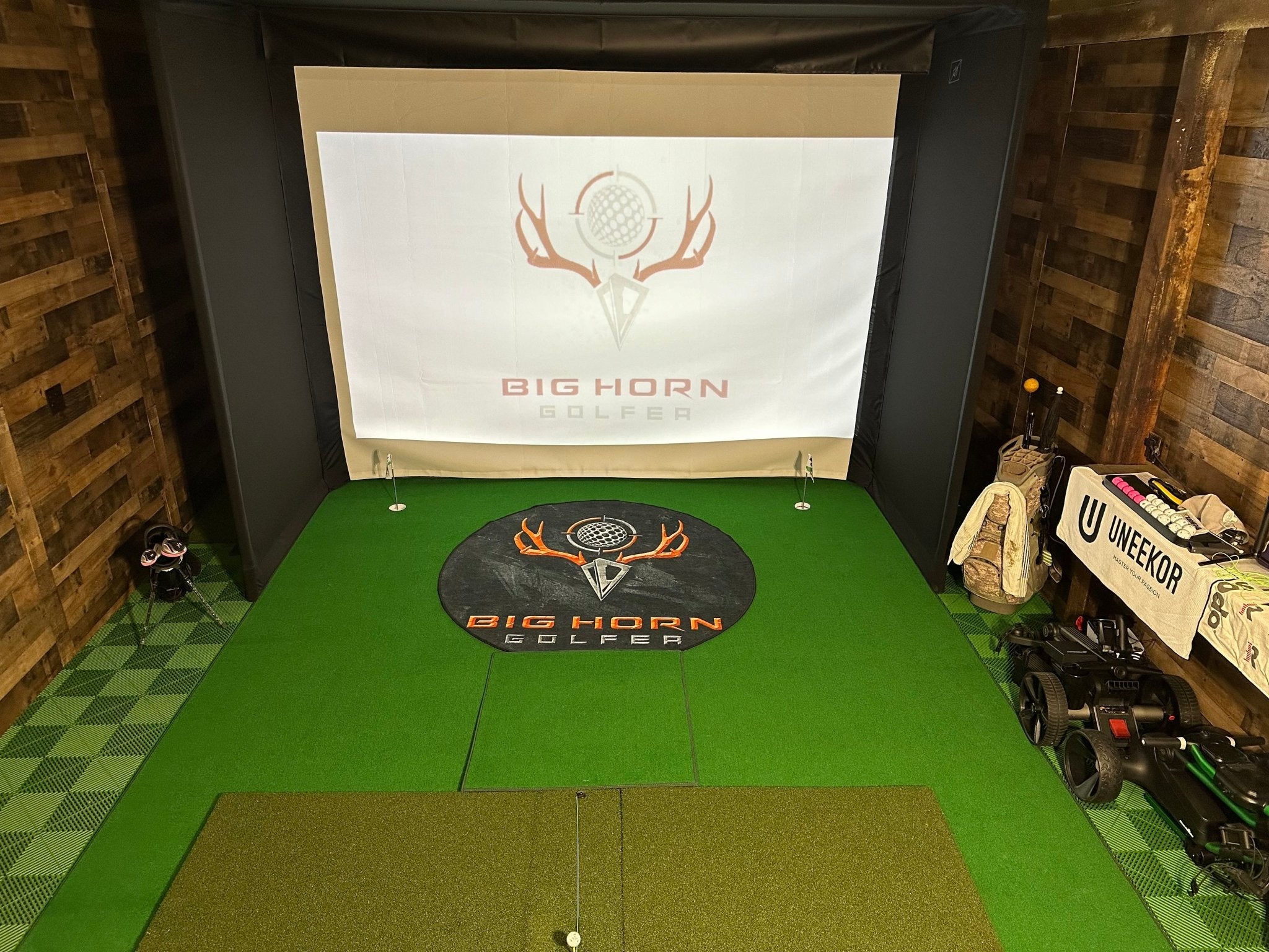 Carl's Place DIY Golf Simulator Enclosure Kit with Premium Impact Scre ...